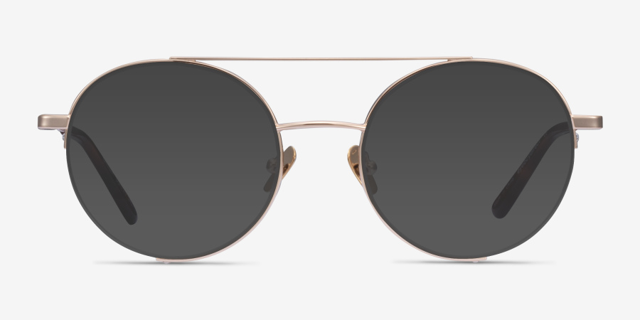 Miller Aviator Gold Semi Rimless Eyeglasses | Eyebuydirect