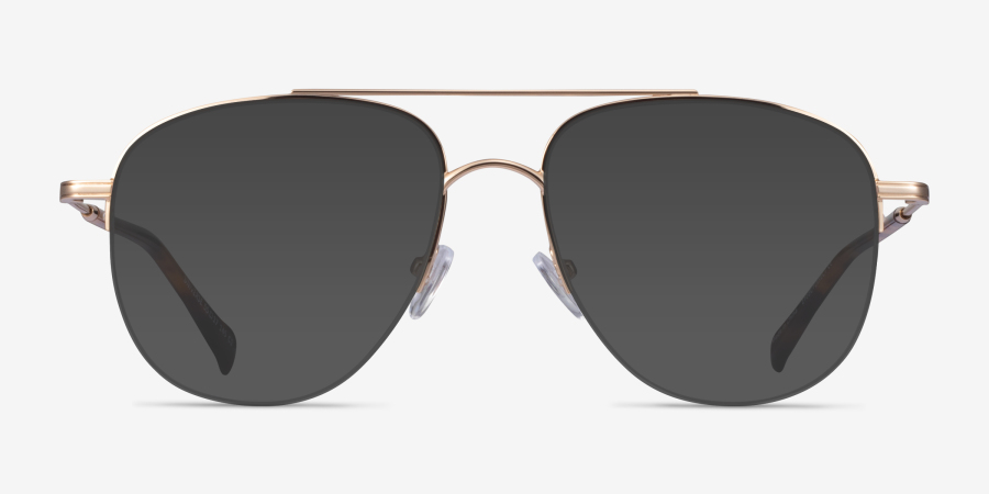 Universe Aviator Gold Tortoise Glasses for Men | Eyebuydirect