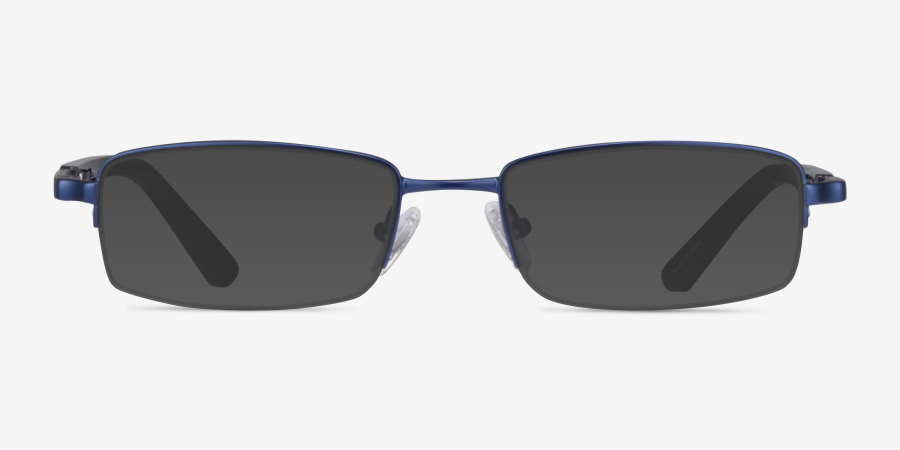 Cleo Rectangle Matte Blue Glasses for Women | Eyebuydirect Canada