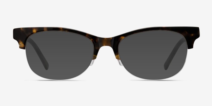 Luna Oval Tortoise Semi Rimless Eyeglasses | Eyebuydirect