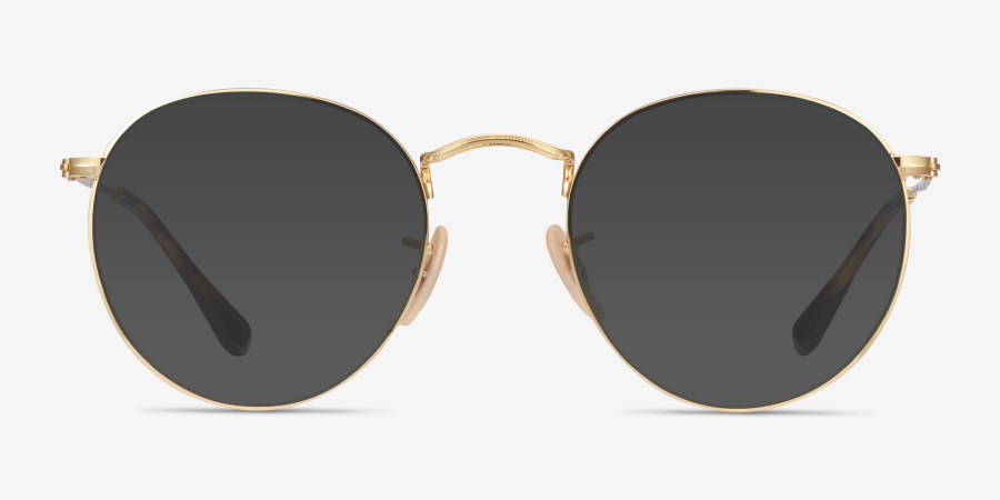 Ray-Ban RB3447V Round - Round Gold Frame Eyeglasses | Eyebuydirect