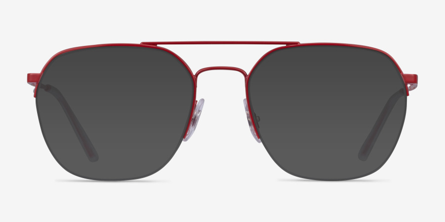 Ray-Ban RB6444 - Aviator Red Frame Glasses For Women | Eyebuydirect