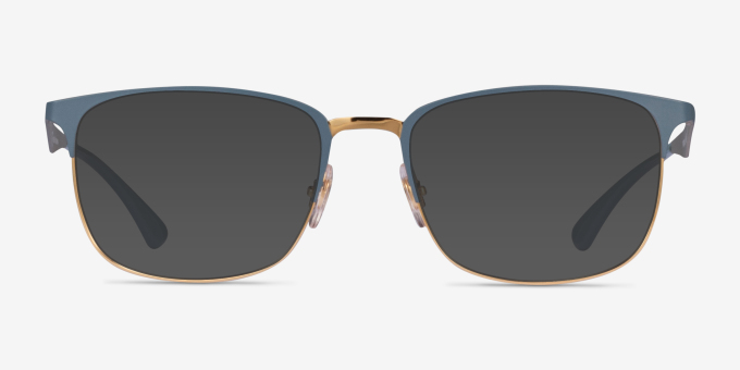 Ray-Ban RB6421 - Square Gray Gold Frame Eyeglasses | Eyebuydirect