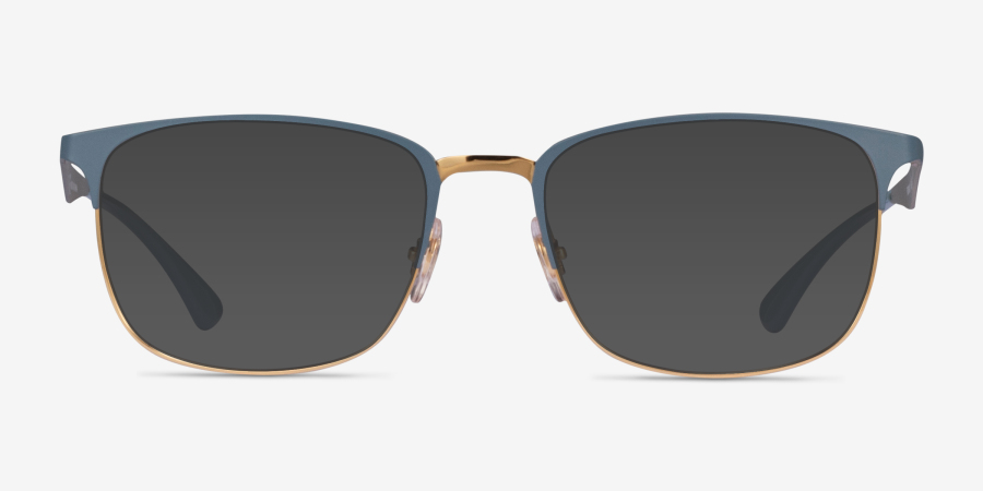 Ray-Ban RB6421 - Square Gray Gold Frame Eyeglasses | Eyebuydirect