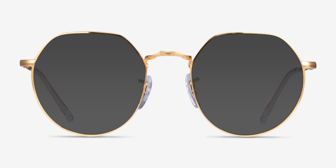 Ray-Ban RB6465 Jack - Geometric Gold Frame Eyeglasses | Eyebuydirect