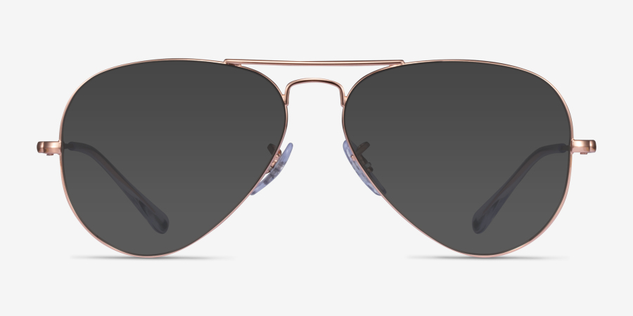 Ray-Ban Aviator Metal II - Aviator Rose Gold Frame Eyeglasses ...