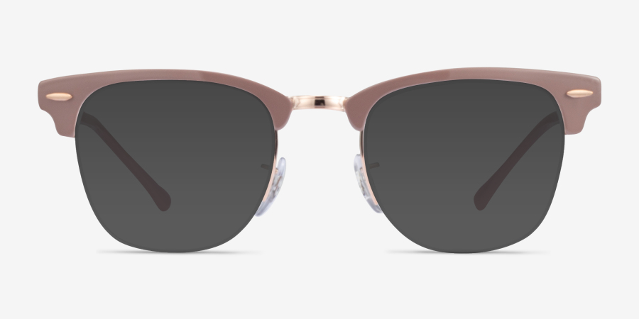 Ray-Ban RB3716VM - Browline Light Brown On Copper Frame Glasses For ...