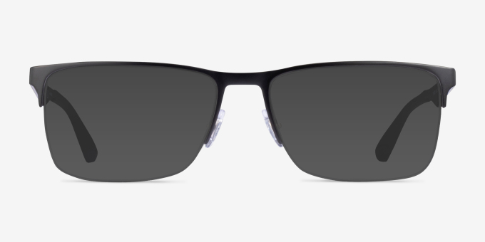 Ray-Ban RB6335 - Rectangle Matte Black Frame Eyeglasses | Eyebuydirect