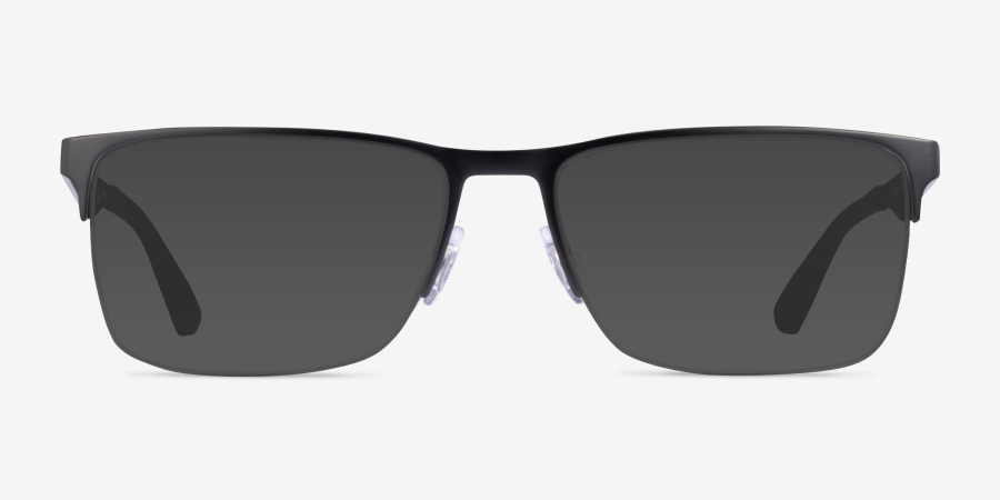 Ray-Ban RB6335 - Rectangle Matte Black Frame Eyeglasses | Eyebuydirect