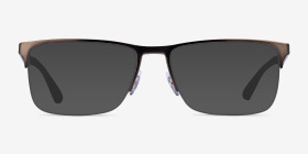Ray-Ban RB6335 - Rectangle Matte Gunmetal Frame Eyeglasses | Eyebuydirect