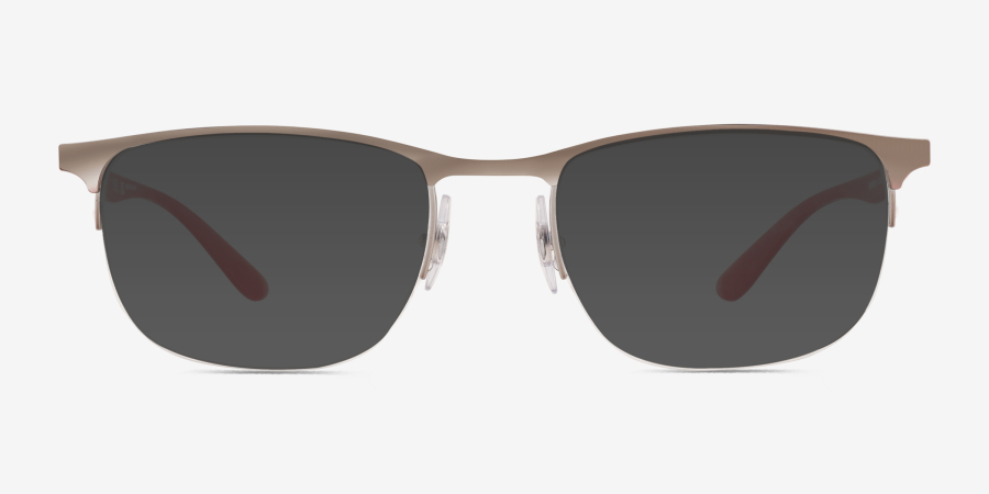 Ray-Ban RB6513 - Rectangle Matte Gunmetal Frame Eyeglasses ...