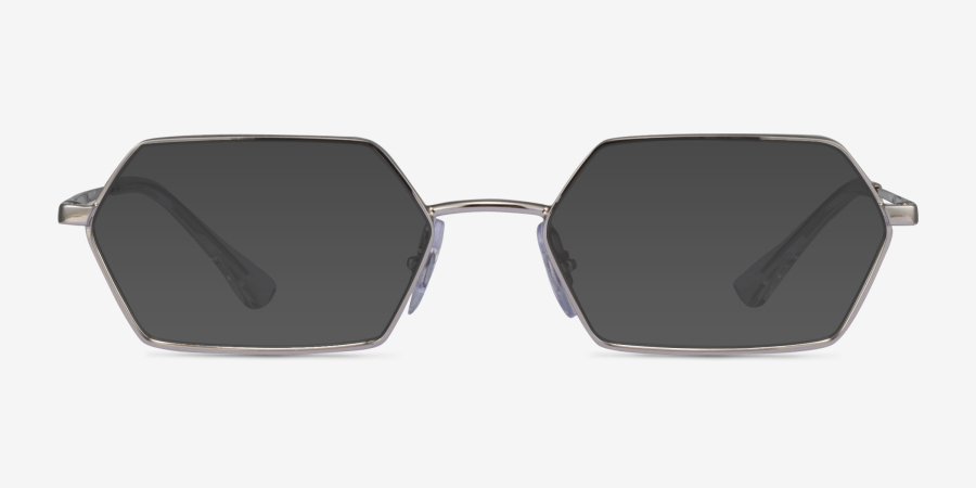 Ray-Ban RB6528 Yevi - Geometric Silver Frame Eyeglasses | Eyebuydirect