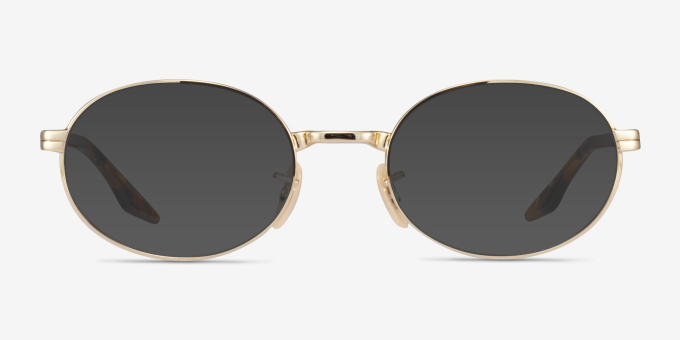 Ray-Ban RB6481V - Oval Gold Tortoise Frame Eyeglasses | Eyebuydirect