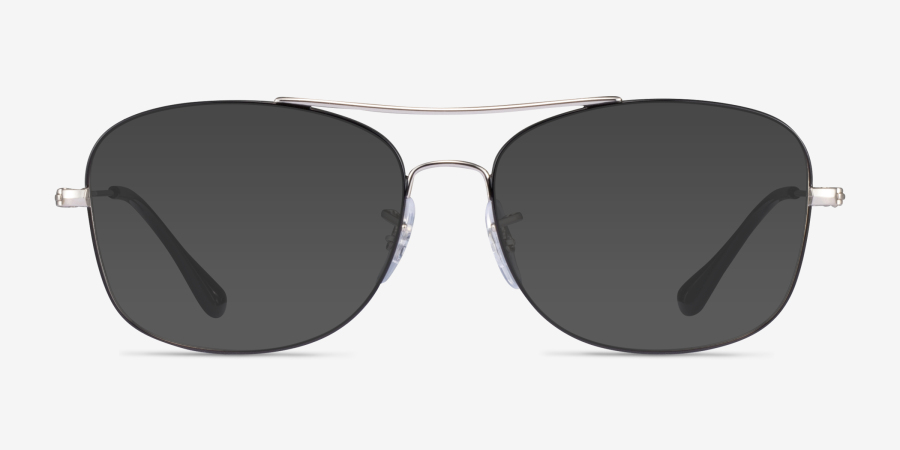 Ray-Ban RB6499 - Aviator Black Silver Frame Eyeglasses | Eyebuydirect ...