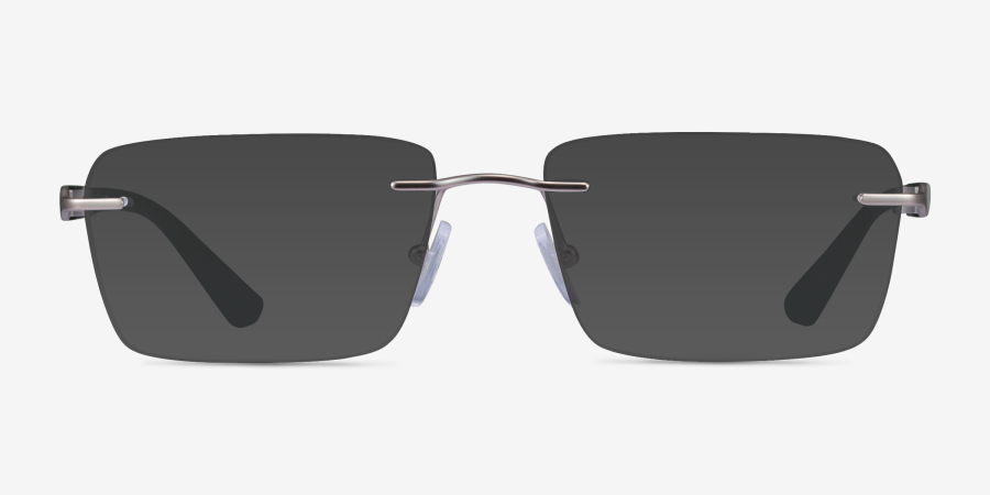 Armani Exchange AX1064 - Rectangle Matte Silver Frame Eyeglasses ...