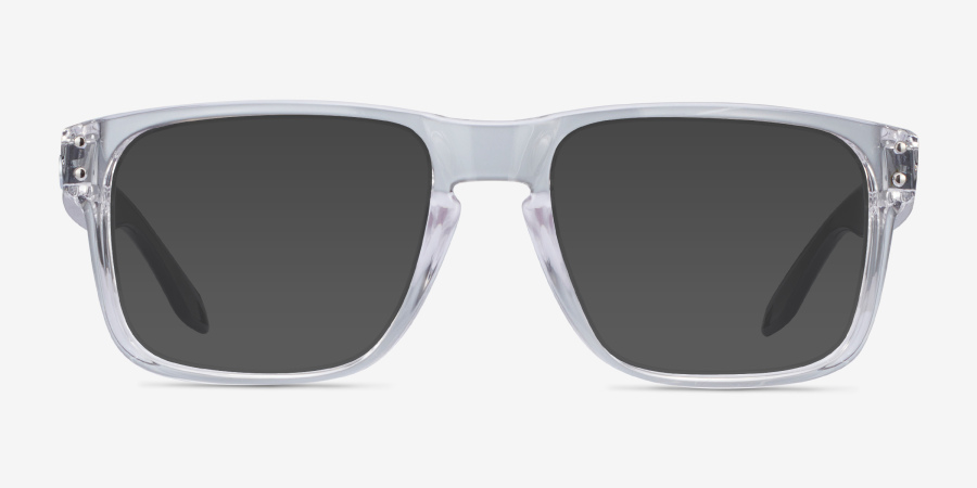 Oakley Holbrook Rx Rectangle Polished Clear Frame Glasses For Men