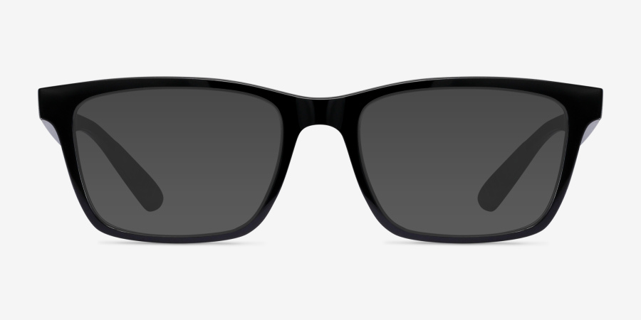 Ray-Ban RB7025 - Rectangle Shiny Black Frame Eyeglasses | Eyebuydirect
