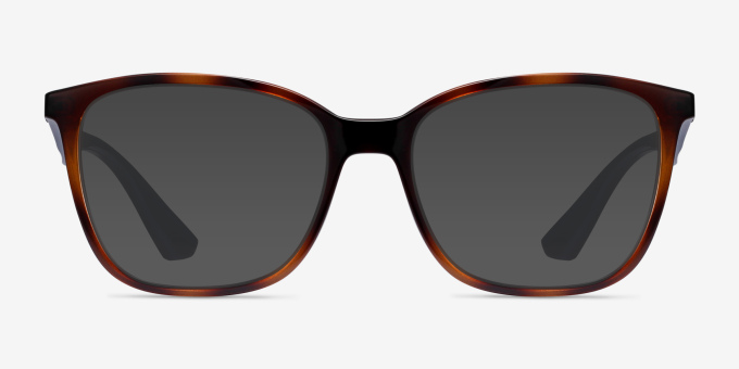 Ray-Ban RB7066 - Square Tortoise Blue Frame Eyeglasses | Eyebuydirect