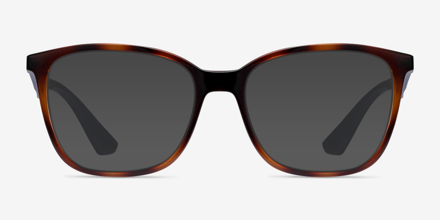 Ray-Ban RB7066 - Square Tortoise Blue Frame Eyeglasses | Eyebuydirect