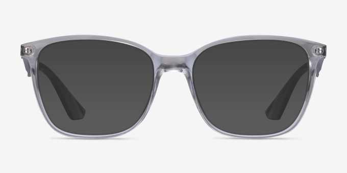 Ray-Ban RB7066 - Square Clear Gray Frame Eyeglasses | Eyebuydirect