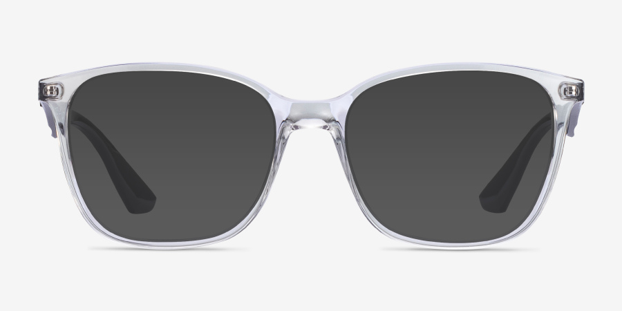 Ray-Ban RB7066 - Square Clear Black Frame Eyeglasses | Eyebuydirect