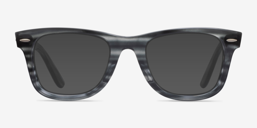 Ray-Ban RB4340V Wayfarer - Rectangle Blue Striped Frame Eyeglasses ...