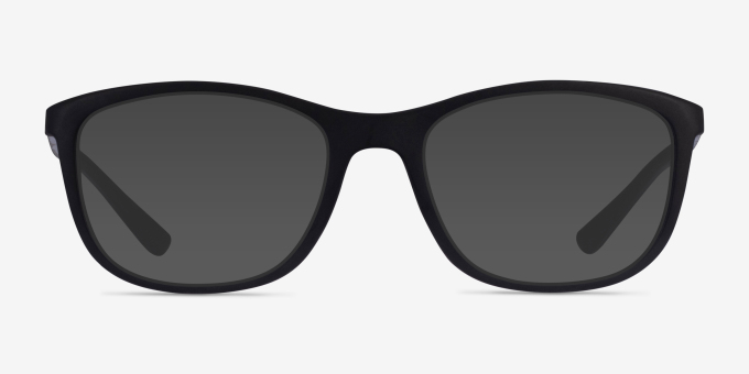 Ray-Ban RB7169 - Rectangle Matte Black Frame Eyeglasses | Eyebuydirect