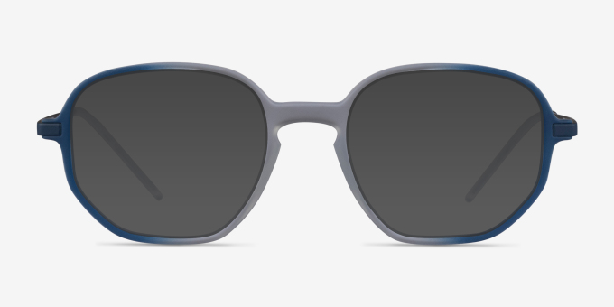 Ray-Ban RB7152 - Geometric Clear Blue Frame Eyeglasses | Eyebuydirect