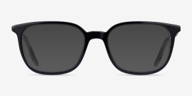 Ray-Ban RB5406 - Rectangle Black On Transparent Frame Eyeglasses ...