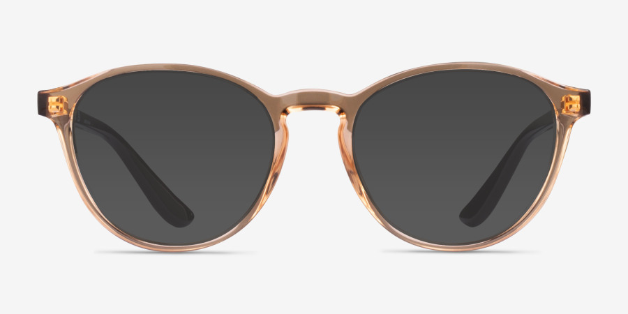 Vogue Eyewear VO5372 - Round Transparent Brown Frame Eyeglasses ...