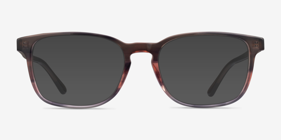 Ray-Ban RB5418 - Rectangle Striped Brown Red Frame Eyeglasses ...