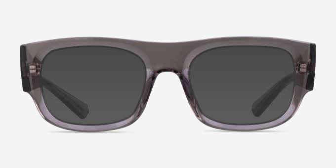 Ray-Ban RB7218 Kristin - Rectangle Transparent Gray Frame Eyeglasses ...