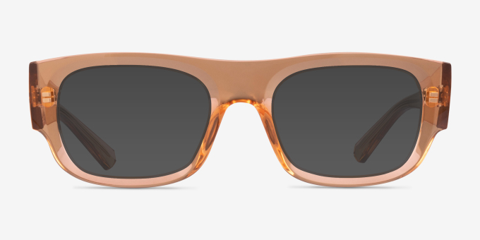 Ray-Ban RB7218 Kristin - Rectangle Transparent Orange Frame Eyeglasses ...