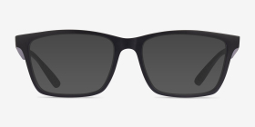 Ray-Ban RB7025 - Rectangle Matte Black Frame Eyeglasses | Eyebuydirect