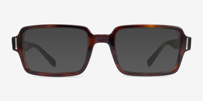 Ray-Ban RB5473 Benji - Rectangle Striped Tortoise Frame Eyeglasses ...