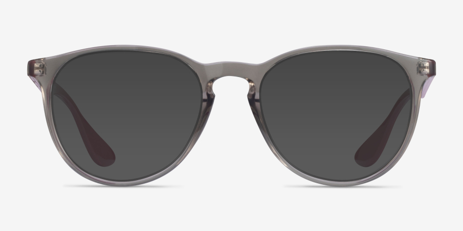 Ray-Ban RB7046 - Round Transparent Gray Frame Glasses For Women ...
