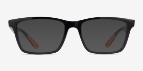 Ray-Ban RB7025 - Rectangle Satin Black Frame Eyeglasses | Eyebuydirect