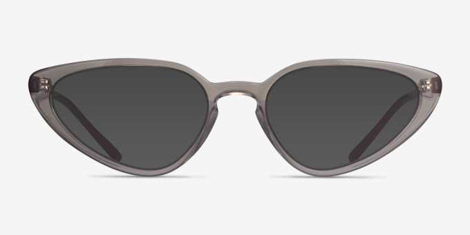 Ray-Ban RB7188 - Cat Eye Transparent Gray Frame Glasses For Women ...