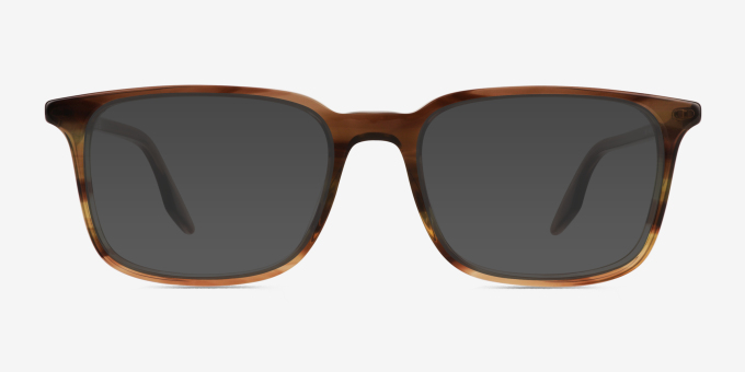 Ray-Ban RB5421 - Rectangle Striped Brown Frame Eyeglasses | Eyebuydirect