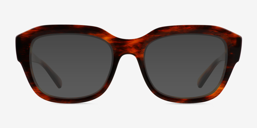 Ray-Ban RB7225 Leonid - Square Striped Tortoise Frame Eyeglasses ...