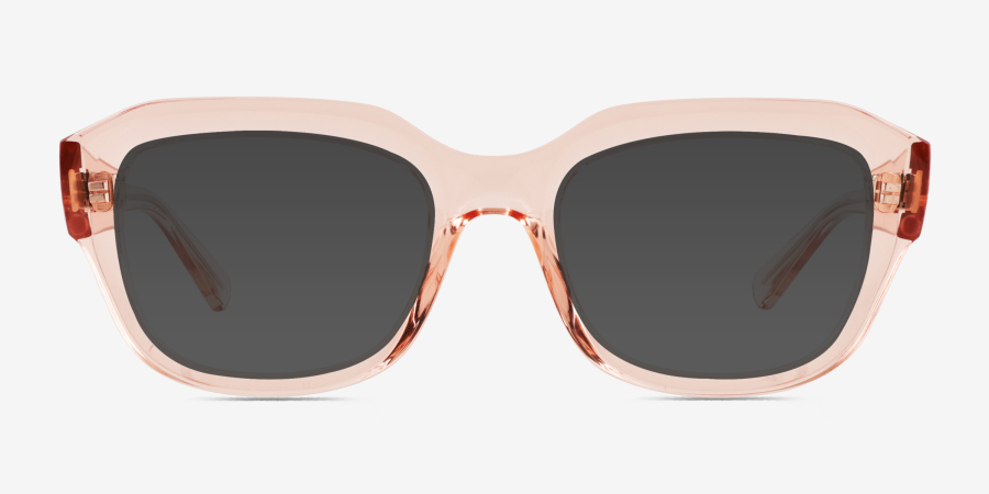 Ray-Ban RB7225 Leonid - Square Transparent Pink Frame Glasses For Women ...