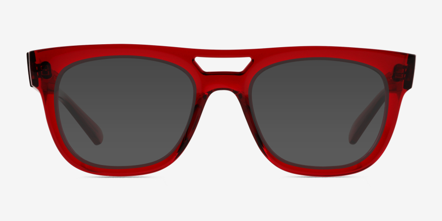 Ray-Ban RB7226 Phil - Aviator Transparent Red Frame Eyeglasses ...