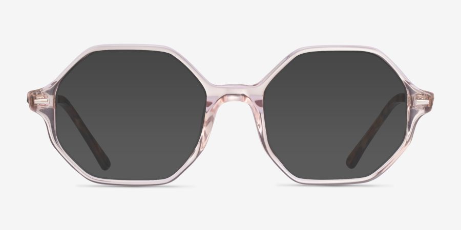 Ray-Ban RB5472 Britt - Square Transparent Light Brown Frame Glasses For ...