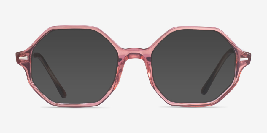 Ray-Ban RB5472 Britt - Square Transparent Pink Frame Glasses For Women ...