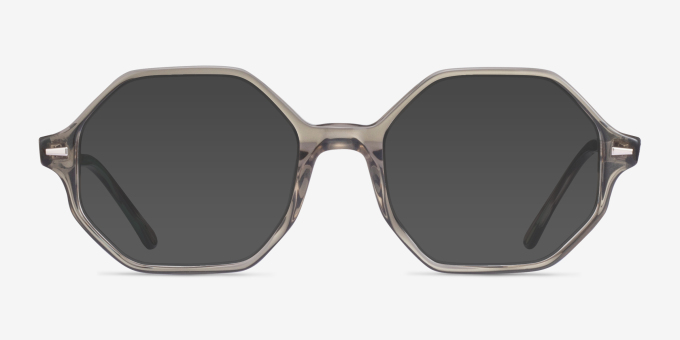 Ray-Ban RB5472 Britt - Square Transparent Green Frame Eyeglasses ...