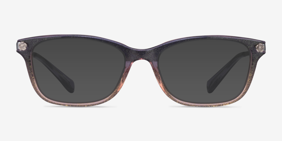Coach HC6142 - Cat Eye Purple Glitter Gradient Frame Glasses For Women ...