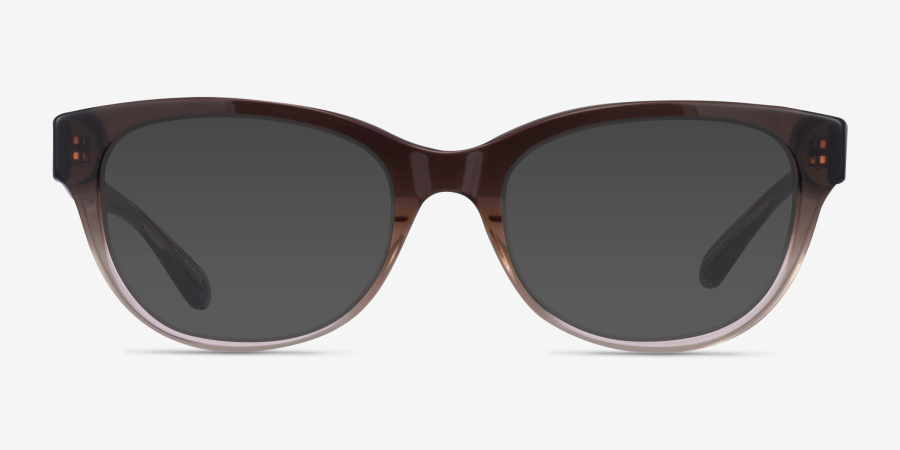 Coach HC6187 - Cat Eye Transparent Brown Gradient Frame Eyeglasses ...