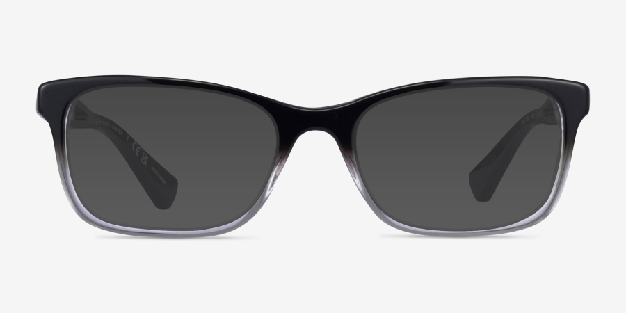 Ralph RA7069 - Rectangle Shiny Gradient Black Frame Eyeglasses ...