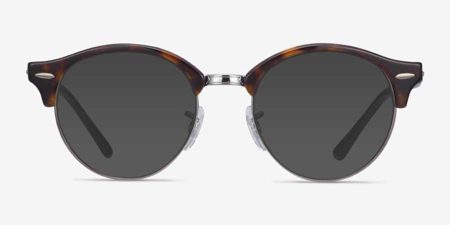 Ray-Ban RB4246V Clubround - Browline Tortoise Frame Glasses For Women ...