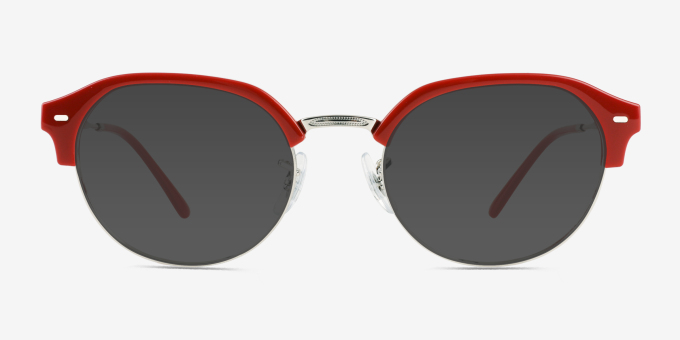 Ray-Ban RB7229 - Browline Red Frame Glasses For Women | Eyebuydirect